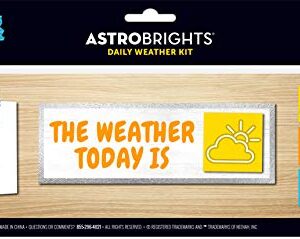 Astrobrights 7-Piece Daily Weather Kit, Pre-Assembled, 1 Backer Board with Magnet/6 Di-Cut Icons with Magnets, Assorted Colors (91769)