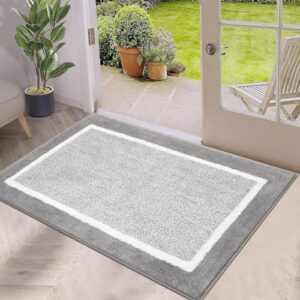 hebe indoor doormat 32"x48" large front door mat non slip absorbent inside mud dirts trapper mats low profile entrance mat for dogs entrance shoes scraper mat floor carpet washable