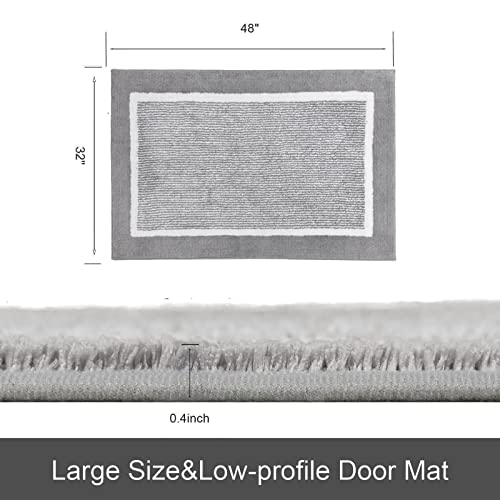 HEBE Indoor Doormat 32"x48" Large Front Door Mat Non Slip Absorbent Inside Mud Dirts Trapper Mats Low Profile Entrance Mat for Dogs Entrance Shoes Scraper Mat Floor Carpet Washable