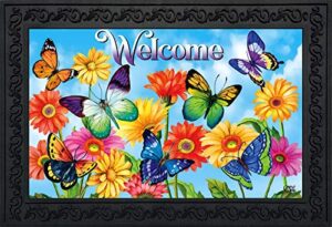 briarwood lane fluttering butterflies spring doormat indoor outdoor 30" x 18"