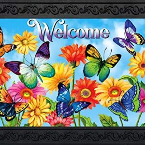 Briarwood Lane Fluttering Butterflies Spring Doormat Indoor Outdoor 30" x 18"