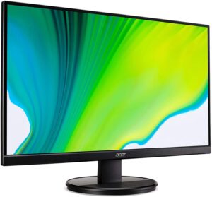 acer 23.8” full hd (1920 x 1080) computer monitor with amd radeon freesync technology, 75hz, 1ms (vrb) (hdmi port 1.4 & vga port) k242hyl hbi