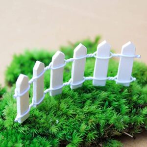 ROYHOO 4PCS 35Inch Miniature Fairy Garden Ornament Fence Wood Picket Fence for Dollhouse Home Garden Plant Pot DIY Diorama Project for Adult