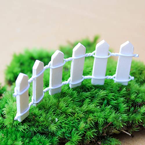 ROYHOO 4PCS 35Inch Miniature Fairy Garden Ornament Fence Wood Picket Fence for Dollhouse Home Garden Plant Pot DIY Diorama Project for Adult