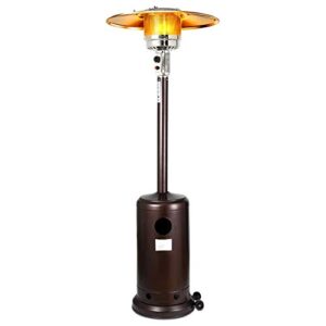 evoop 48000-btu copper iron floorstanding liquid propane patio heater