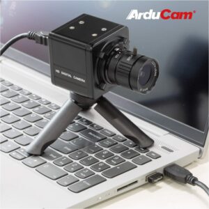 Arducam for Raspberry Pi HQ Camera, 12MP IMX477 HQ Webcam with Audio, 6mm CS-Mount Lens, Metal Enclosure, Tripod and USB Cable