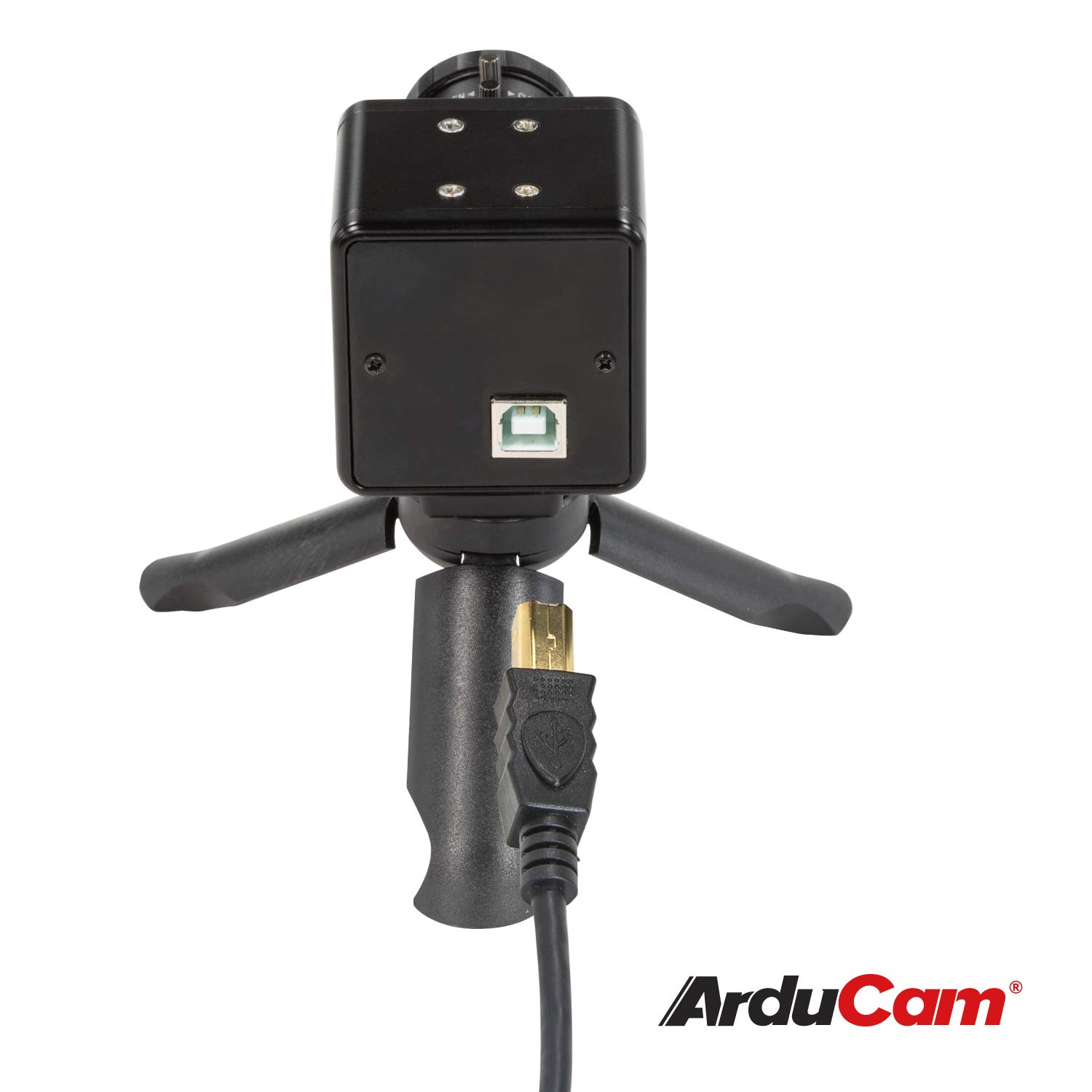 Arducam for Raspberry Pi HQ Camera, 12MP IMX477 HQ Webcam with Audio, 6mm CS-Mount Lens, Metal Enclosure, Tripod and USB Cable