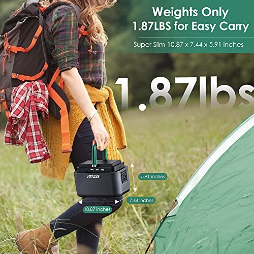 Joyzis Portable Power Station for Outdoors Camping Emergency, Ultra Lightweight, Backup Lithium Battery 110V/40500mAh/150Wh (Peak 120W) with LED, 1 AC Outlet, 4 DC, 4 USB outputs