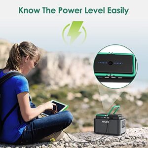 Joyzis Portable Power Station for Outdoors Camping Emergency, Ultra Lightweight, Backup Lithium Battery 110V/40500mAh/150Wh (Peak 120W) with LED, 1 AC Outlet, 4 DC, 4 USB outputs