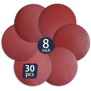 30 pcs 8-inch assorted psa aluminum oxide sanding disc,no-hole self stick