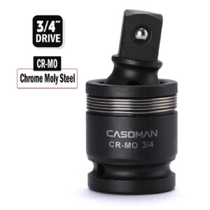 CASOMAN 3/4-Inch Drive Impact Universal Joint, CR-MO, U-Joint Sockets, Flexible, Radius Corner Design