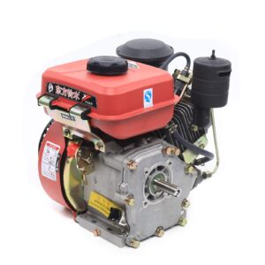 196CC 2.2KW 4 Stroke 6HP Diesel Engine, Manual Start Single Cylinder Engine, Aluminum Air-Cooled 1 Cylinder Diesel Engine for Irrigation and Drainage Machines Generator Sets