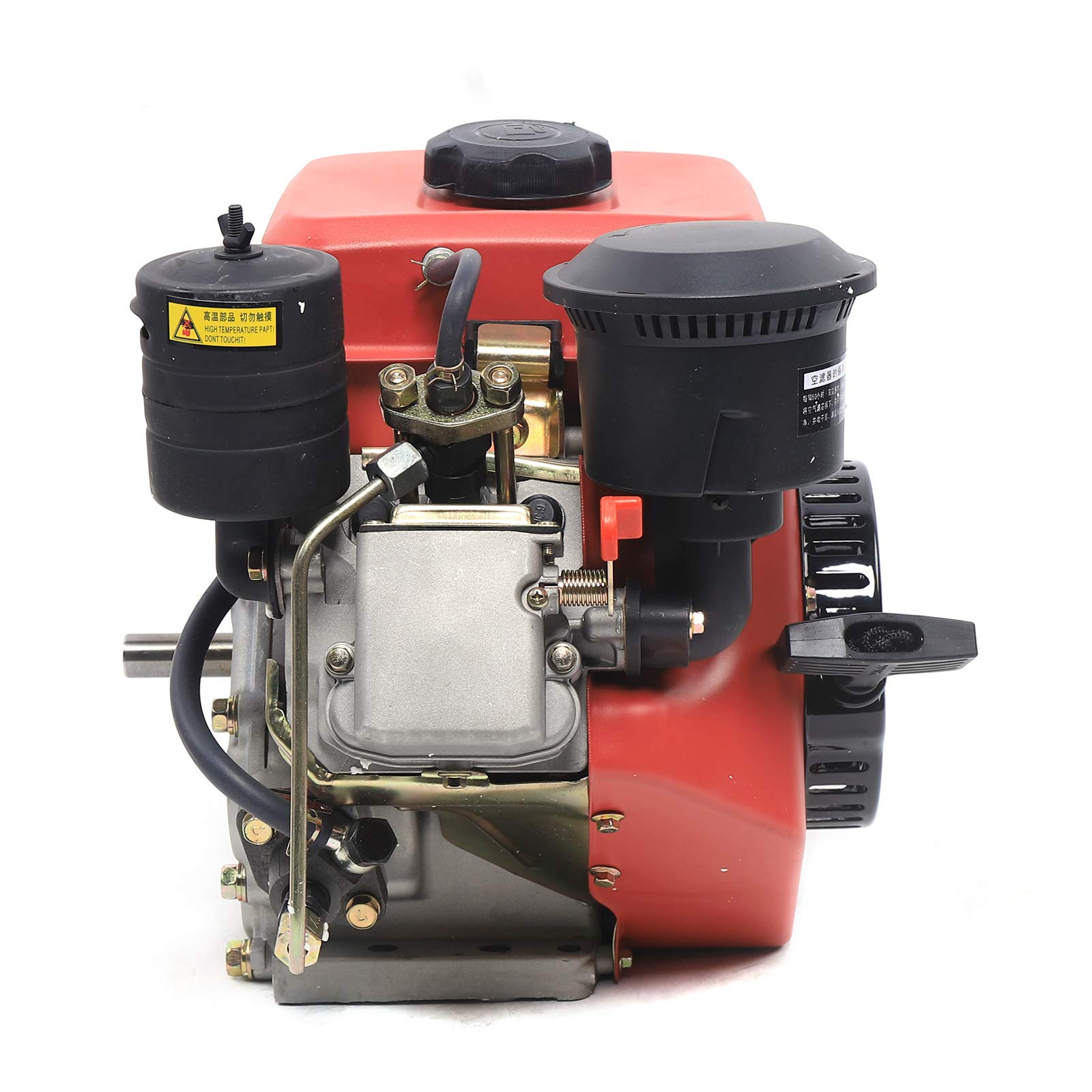 196CC 2.2KW 4 Stroke 6HP Diesel Engine, Manual Start Single Cylinder Engine, Aluminum Air-Cooled 1 Cylinder Diesel Engine for Irrigation and Drainage Machines Generator Sets