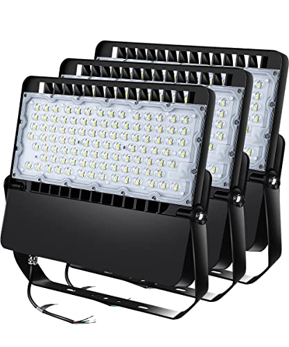 LEDMO 1500W Eq 31200LM LED Stadium Lights for Outdoor Sports - High-Intensity 240W Floodlights for Energy-Efficient Illumination of Large Venues, Waterproof & Durable Commercial Lighting (3 Pack)