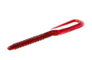 zoom bait 144021 mag u-tale worm 7.5" 15pk, red bug