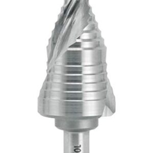 ACTOOL Industrial HSS Step Drill Bit 7/8 inch to 1-1/8 inch with 3/8 inch Shank, Double Spiral Flute