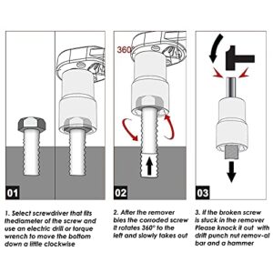 MIXPOWER 5 Pieces 1/2" Drive Nut and Bolt Extractor Set, Lug Nut Remover Extractor Tool, 17 19 21 22mm Sockets & 12mm Center Punch Bar, Twist Socket Tool Set