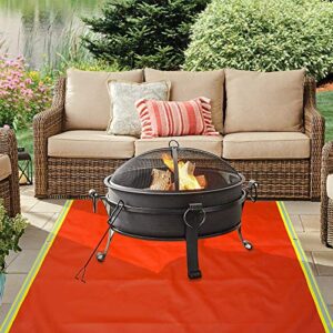 Cumberbatch 39" X 39" Fire Pit Mat, Fireproof Mat, Fire Resistant Grill Mats for Outdoor Grill, Protects Deck, Patio, Grass, Camping and Outdoor Surfaces Safety (Red)