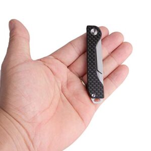 Samior S52 Carbon Fiber Scalpel Folding Knife with 10pcs #24 Replaceable Blade, Slip Joint Utility EDC Keychain Pocket Knife, 0.78oz