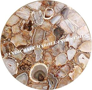 wild agate table, agate table, round agate table, brown agate table, agate side table top