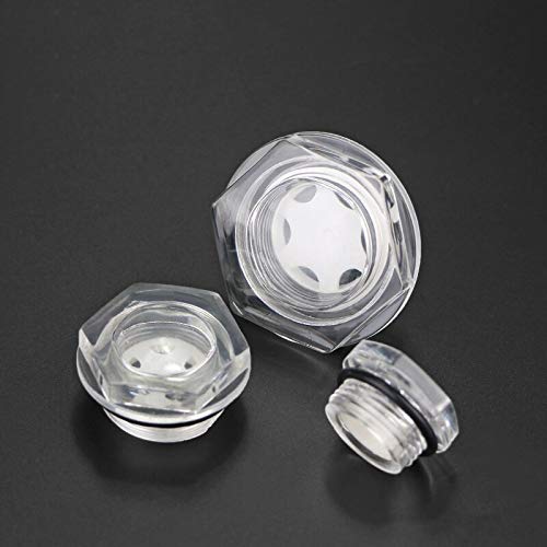 M16 M18 M20 M22 M24 M26 M27 M30 M33 M36 M42 M60 Male Thread PMMA Hex Head Oil Sight Glass Window For Air Compressor Machine Tool - (Thread Specification: M42x1.5)