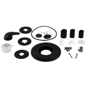 kingston brass kt690mt showerscape universal tub trim kit (fits moen shower faucets), matte black 7 x 7 x 1.63