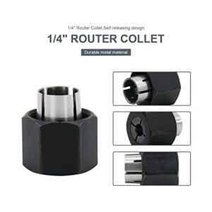 Thaekuns 1/4" Router Collet fit for Dewalt 326286-04 Big Horn 19691 Bosch 2610906283 Hitachi 323-293 RC025DW