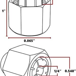 Thaekuns 1/4" Router Collet fit for Dewalt 326286-04 Big Horn 19691 Bosch 2610906283 Hitachi 323-293 RC025DW