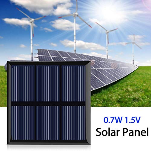 Mini Solar Panel, Portable Solar Panel, 0.7w 1.5v Polysilicon Mini Solar Panel DIY Power Module Charger for 1.2v Battery with Wire for Solar Lamp(70 * 70mm)