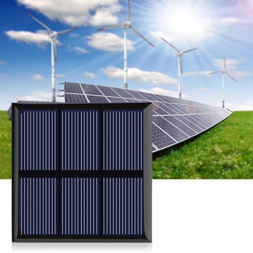 Mini Solar Panel, Portable Solar Panel, 0.7w 1.5v Polysilicon Mini Solar Panel DIY Power Module Charger for 1.2v Battery with Wire for Solar Lamp(70 * 70mm)