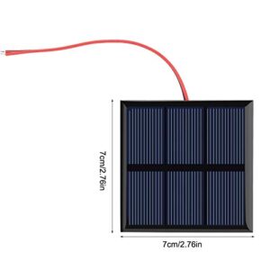 Mini Solar Panel, Portable Solar Panel, 0.7w 1.5v Polysilicon Mini Solar Panel DIY Power Module Charger for 1.2v Battery with Wire for Solar Lamp(70 * 70mm)