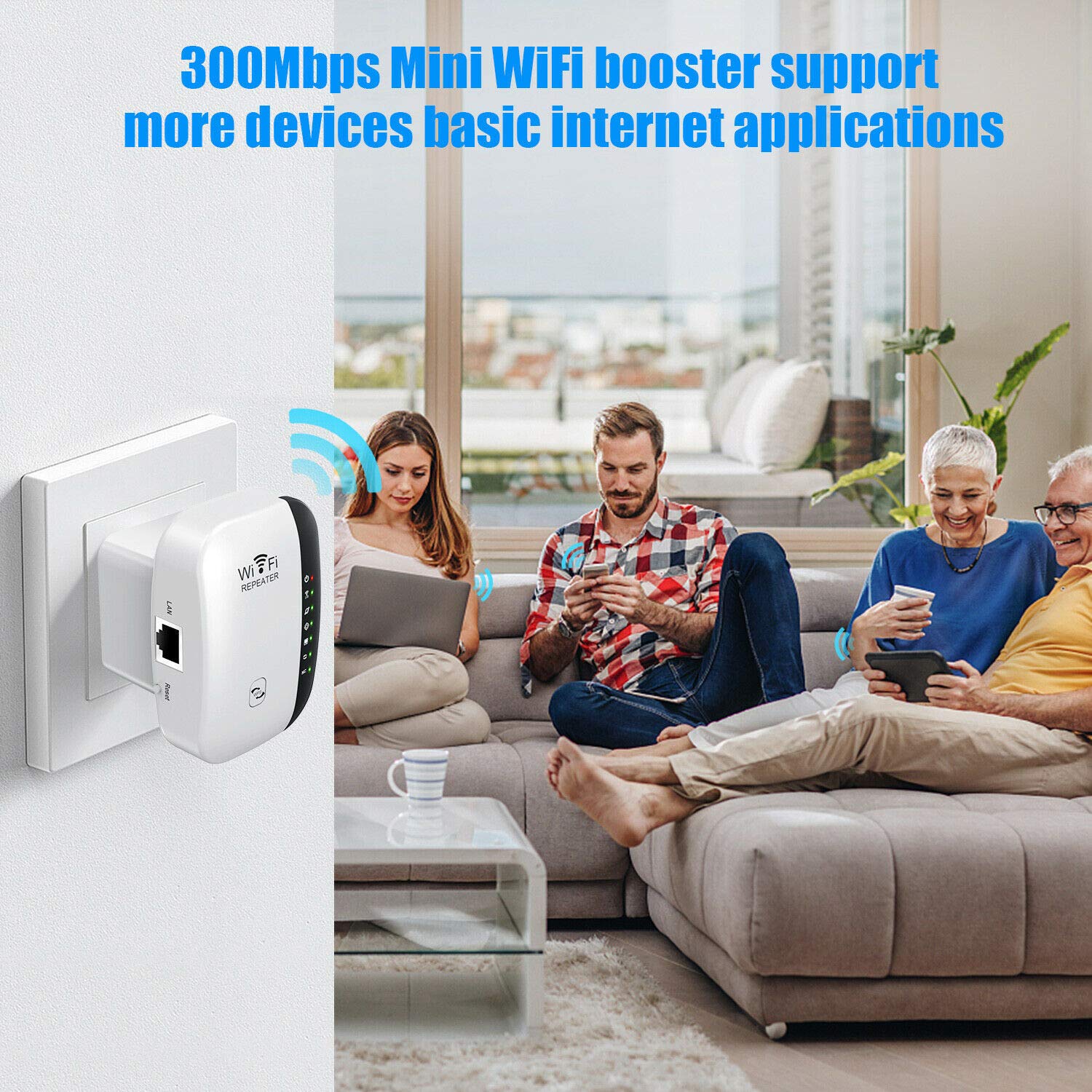 WiFi Extender,2023 Generation WiFi Booster,Covers Up to 3000 Sq.ft,Internet Booster with Ethernet Port,Wifiblast,1-Tap Setup,Access Point,WiFi Extenders Signal Booster for Home