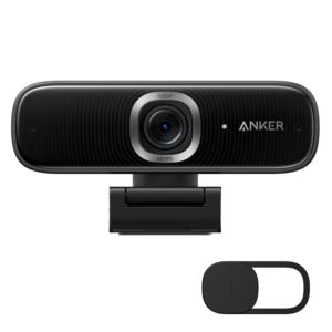 anker powerconf c300 smart full hd, ai-powered framing & autofocus, 1080p webcam with noise-cancelling microphones, adjustable fov, hdr, 60 fps, low-light correction, zoom certified