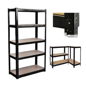 5 tiers heavy duty shelving racking rack metal boltless freestand garage shelf storage 180cm x 90cm x 40cm