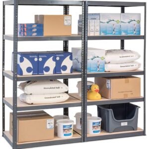 5 Tiers Heavy Duty Shelving Racking Rack Metal Boltless Freestand Garage Shelf Storage 180cm x 90cm x 40cm