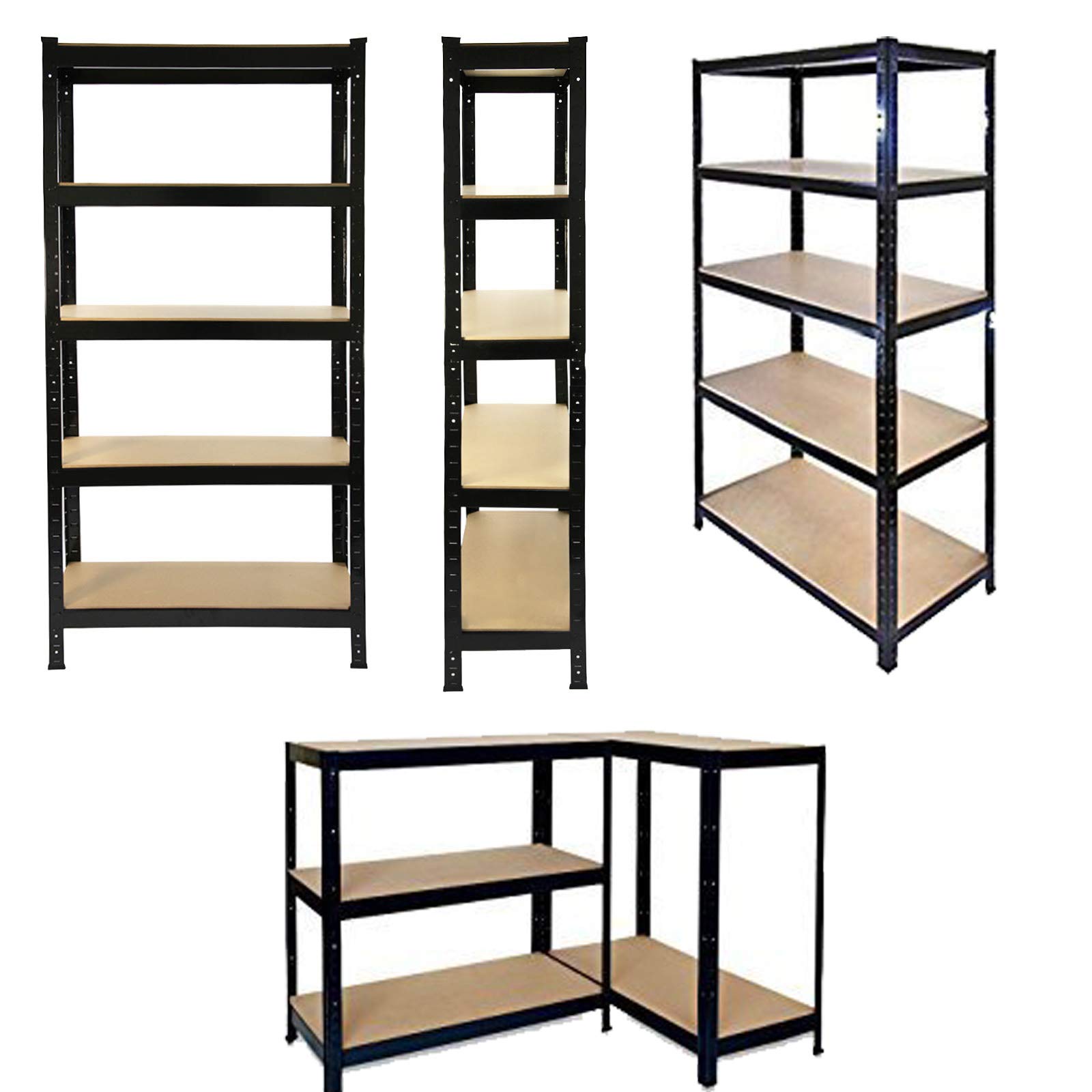 5 Tiers Heavy Duty Shelving Racking Rack Metal Boltless Freestand Garage Shelf Storage 180cm x 90cm x 40cm