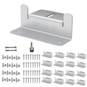 cmyyanglin solar panel mounting brackets z bracket, with nuts and bolts,suitable for 50w to 150w solar panels on rv,boats,motorhome, cabins, sheds, garages,off grid, silver color, 4 units (16pcs)