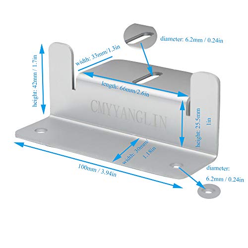 CMYYANGLIN Solar Panel Mounting Brackets Z Bracket, with Nuts and Bolts,Suitable for 50W to 150W Solar Panels on RV,Boats,Motorhome, Cabins, Sheds, Garages,Off Grid, Silver Color, 4 Units (16PCS)