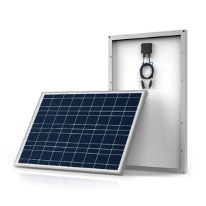 100w 12v poly solar panel with pv connectors for 12 volt battery charging rv, boat, off grid (panel only,1 pack)