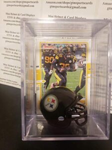 minkah fitzpatrick pittsburgh steelers mini helmet football card display collectible auto shadowbox autograph