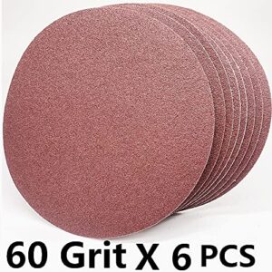 Leopard Twin-60 Grit 12 inches PSA Self Adhesive Stickyback Sanding Discs.Premium Industrial Aluminum Oxide Psa Stick-On Sanding Discs for Stationary Sanders (6 Pack) , 300MM