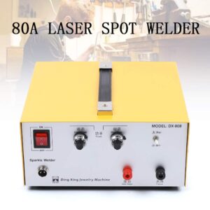 Jewelry Spot Welder, Pulse Sparkle Spot Welder 110V 80A Portable Spot Welding Machine with Foot Pedal for Jewelry Gold Silver Platinum