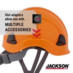 Jackson Safety CH-300 Climbing Industrial Hard Hat, Non-Vented, 6-pt. Suspension, Orange, 20903, Large