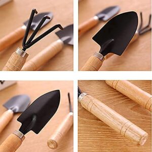 TPELKY Mini Garden Tools Set of 3 Mini Garden Tools Spade/Rake/Spade set of gardening tools