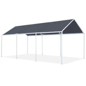 abccanopy 10x20 ft carport garage car boat shelter party tent, gray