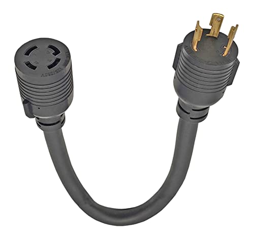 Fullsky FC-L53L43 NEMA L5-30P to L14-30R 3 Prong to 4 Prong generator adapter cord, Male L5-30P to Female L14-30 Receptacle 30A 125V