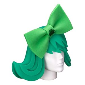 FOAM PARTY HATS: St Patrick's Wig - Saint Patrick Party -St Patricks Women Wig - St Patrick's Day Deco Wig - Shamrocks Wig - Irish Women Wig - Green Wig