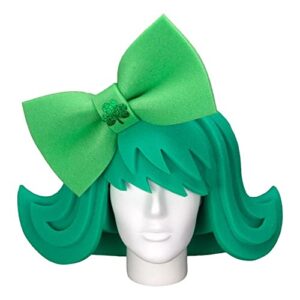 FOAM PARTY HATS: St Patrick's Wig - Saint Patrick Party -St Patricks Women Wig - St Patrick's Day Deco Wig - Shamrocks Wig - Irish Women Wig - Green Wig