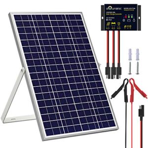 solperk 30w 24v solar panel kit, solar battery trickle charger maintainer+10a controller + adjustable mount bracket for automotive motorcycle boat marine rv