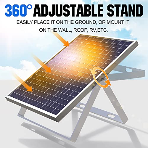 SOLPERK 30W 24V Solar Panel Kit, Solar Battery Trickle Charger Maintainer+10A Controller + Adjustable Mount Bracket for Automotive Motorcycle Boat Marine RV